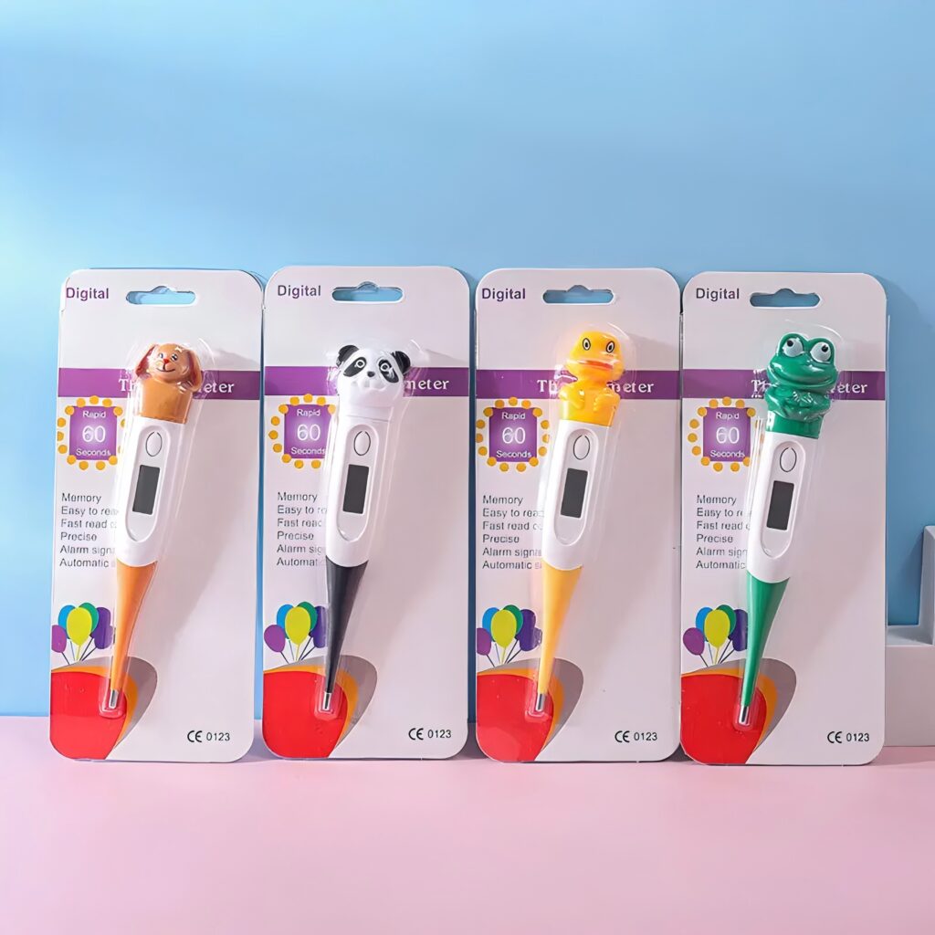 SafeTemp™ Cartoon Electronic Thermometer - Soft & Fun for Kids